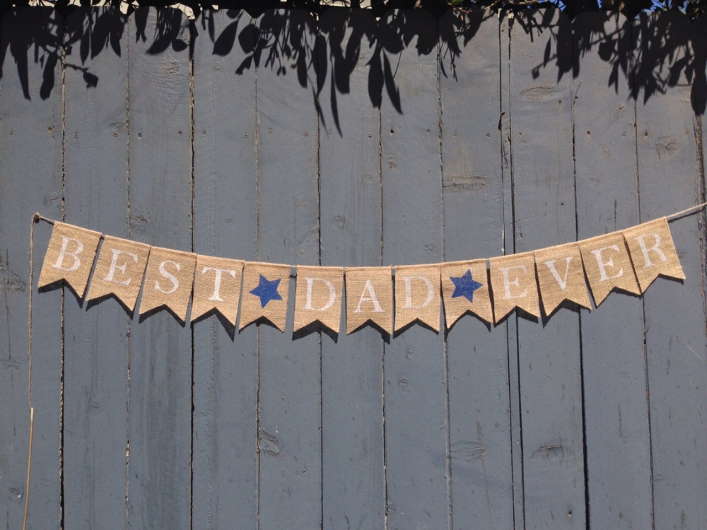 Best Dad Ever Banner | Aloha Inspired