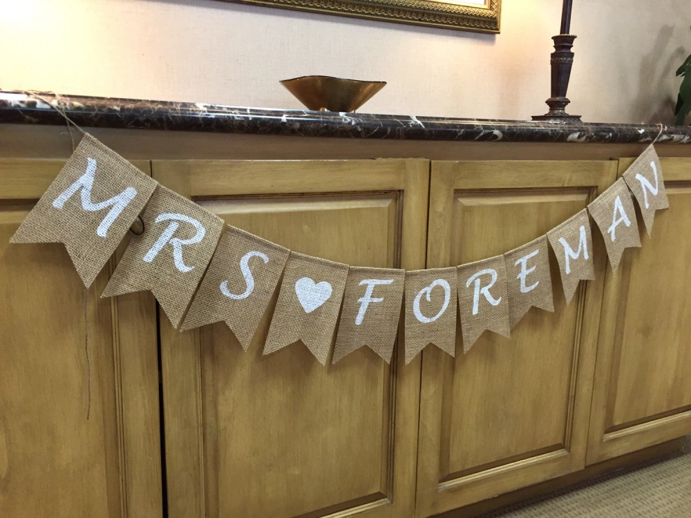 Personalized Mrs Banner "Contemporary" | Aloha Inspired